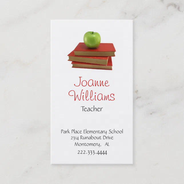 Stylish Teacher Business Card | Zazzle