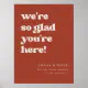 Stylish Terracotta So glad you're here Welcome Poster | Zazzle