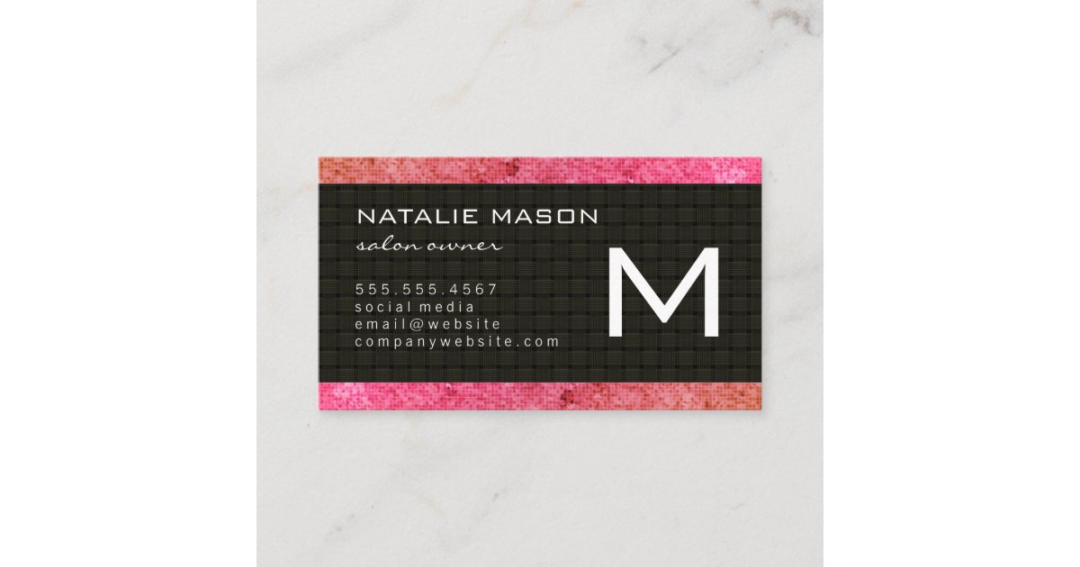 Stylish Tile Pattern / Weave Business Card | Zazzle