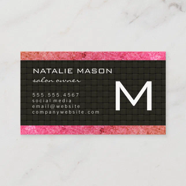 Stylish Tile Pattern / Weave Business Card | Zazzle