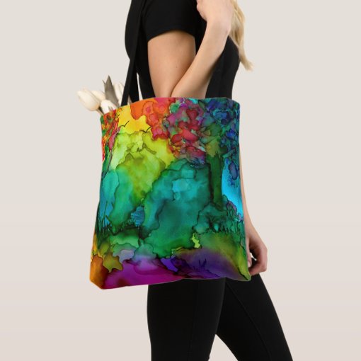 Stylish, Trendy and Colorful Abstract Tote Bag | Zazzle