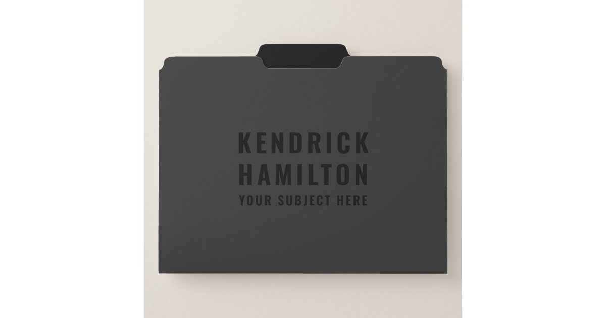 Stylish Trendy Black Out Modern Minimalist Simple File Folder | Zazzle