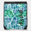Stylish Tropical Palms Drawstring Bag | Zazzle