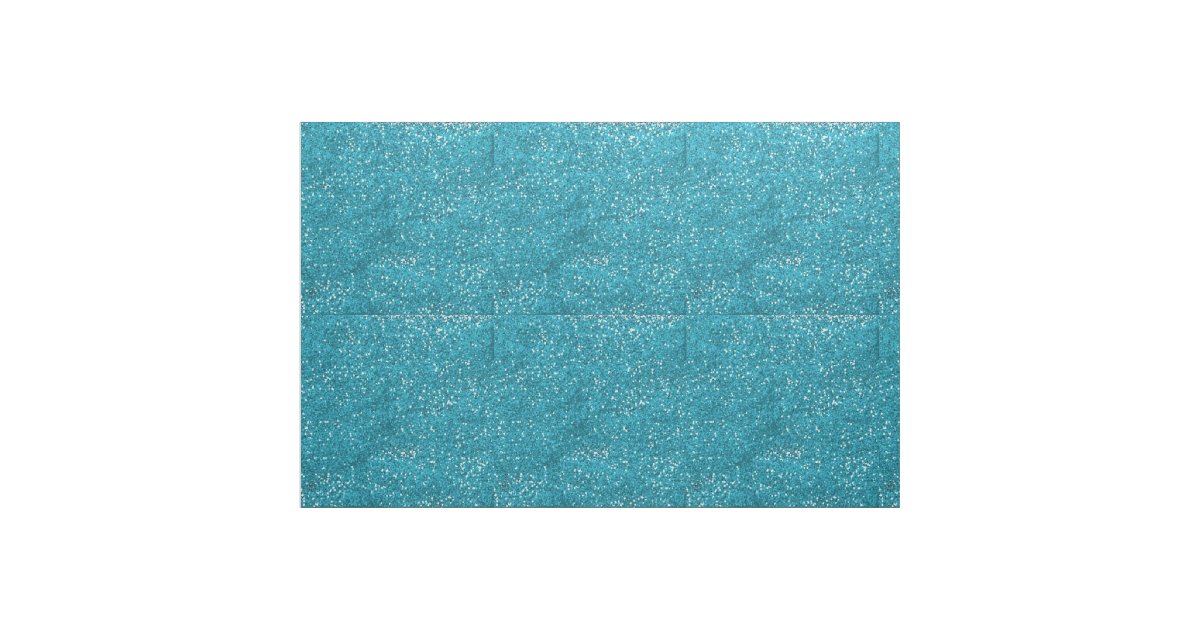 Stylish Turquoise Blue Glitter Fabric | Zazzle
