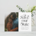 Stylish Typography Photo QR Code Save The Date | Zazzle