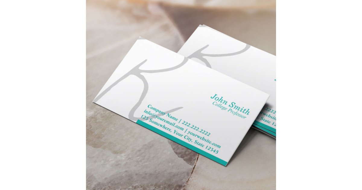 Stylish Typography Professor Business Card | Zazzle