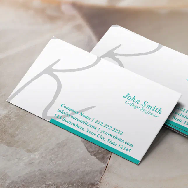 Stylish Typography Professor Business Card | Zazzle