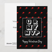 Stylish U R MY MVP Valentines Day Holiday Card | Zazzle