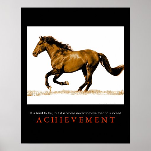 Stylish Unique Motivational Horse Poster Print | Zazzle