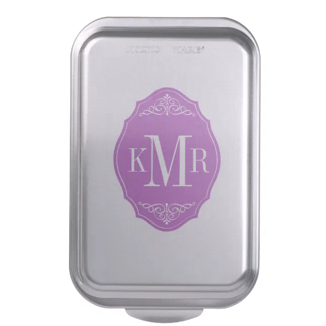 Stylish Vintage Frame Monogrammed Cake Pan | Zazzle