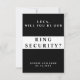 Stylish Wedding Ring Security Proposal Card | Zazzle
