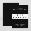 Stylish Wedding Ring Security Proposal Card | Zazzle