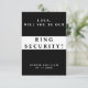 Stylish Wedding Ring Security Proposal Card | Zazzle
