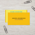 Stylish Yellow & Gold Founder Ceo President Business Card | Zazzle