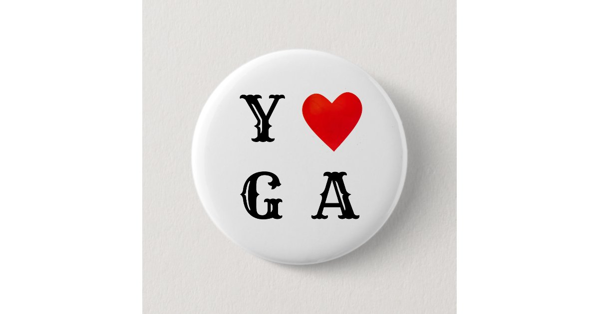 Stylish Yoga Button | Zazzle