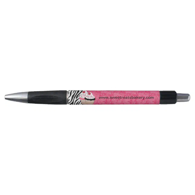 Stylish Zebra Print Bakery Promotional Pens | Zazzle