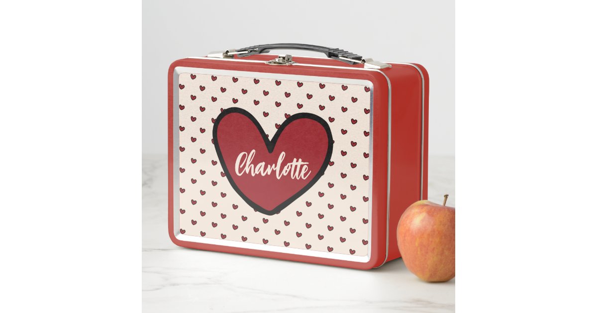 Stylist Sweet Heart Personalized gifts template Metal Lunch Box | Zazzle
