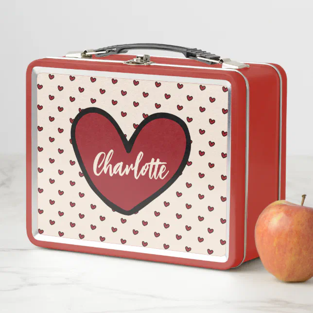 Stylist Sweet Heart Personalized gifts template Metal Lunch Box | Zazzle