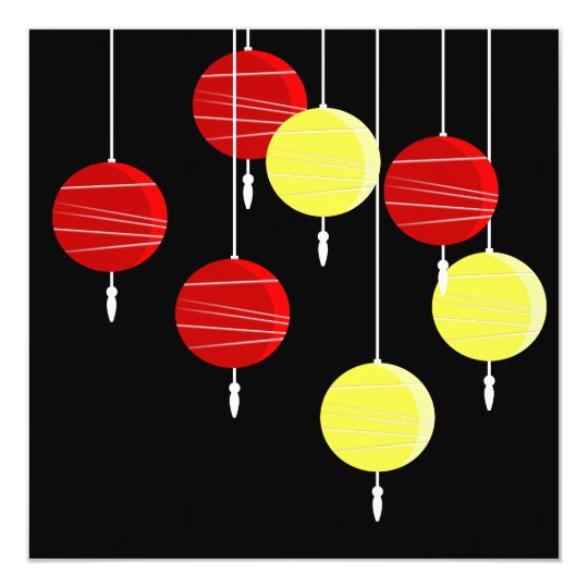 Stylized Chinese Lanterns Invitation | Zazzle.com