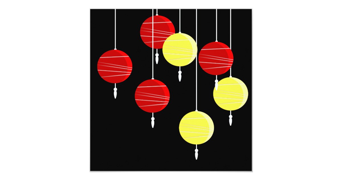 Stylized Chinese Lanterns Invitation | Zazzle.com