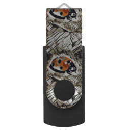 Stylized drawing of a Red Ladybug USB Flash Drive | Zazzle