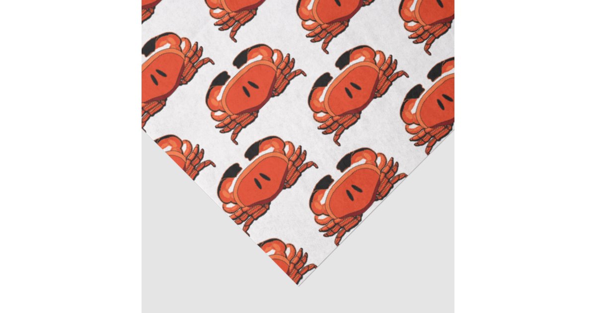 Stylized Red Black Crab #2 Drawing Tissue Paper | Zazzle