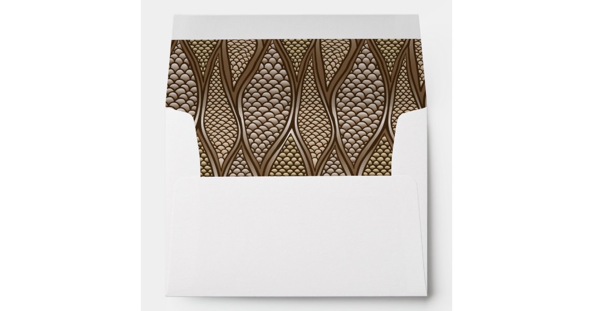 Stylized snake skin envelope | Zazzle