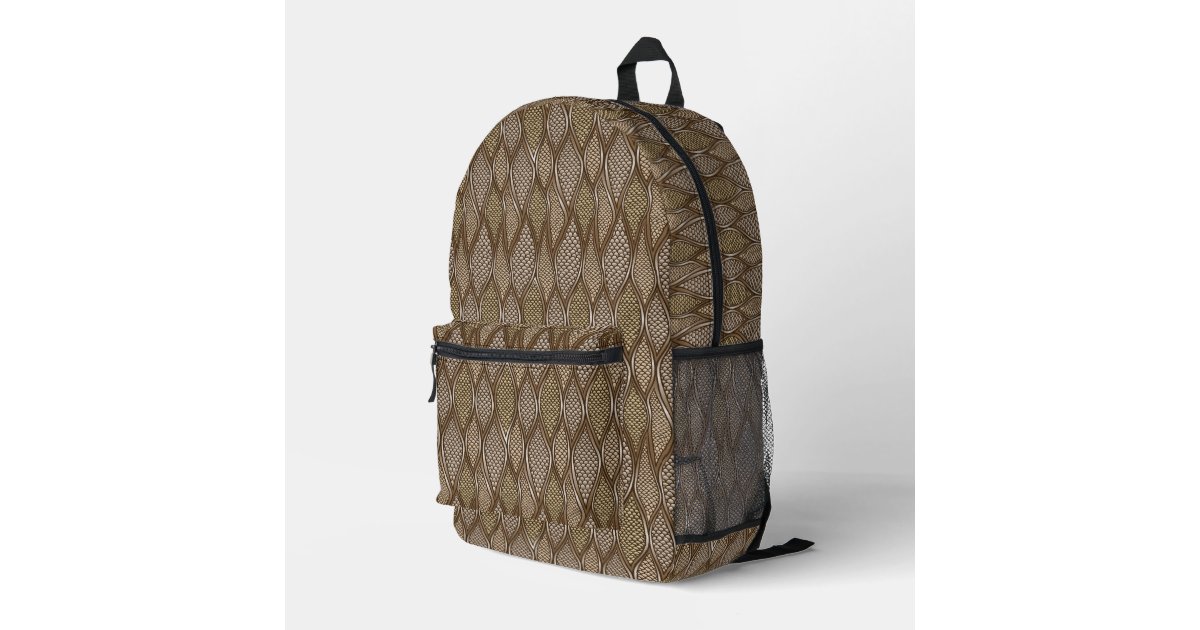 Stylized snake skin printed backpack | Zazzle