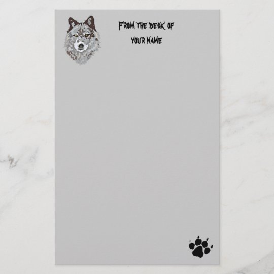 Stylized Wolf Head Stationary Stationery | Zazzle.com