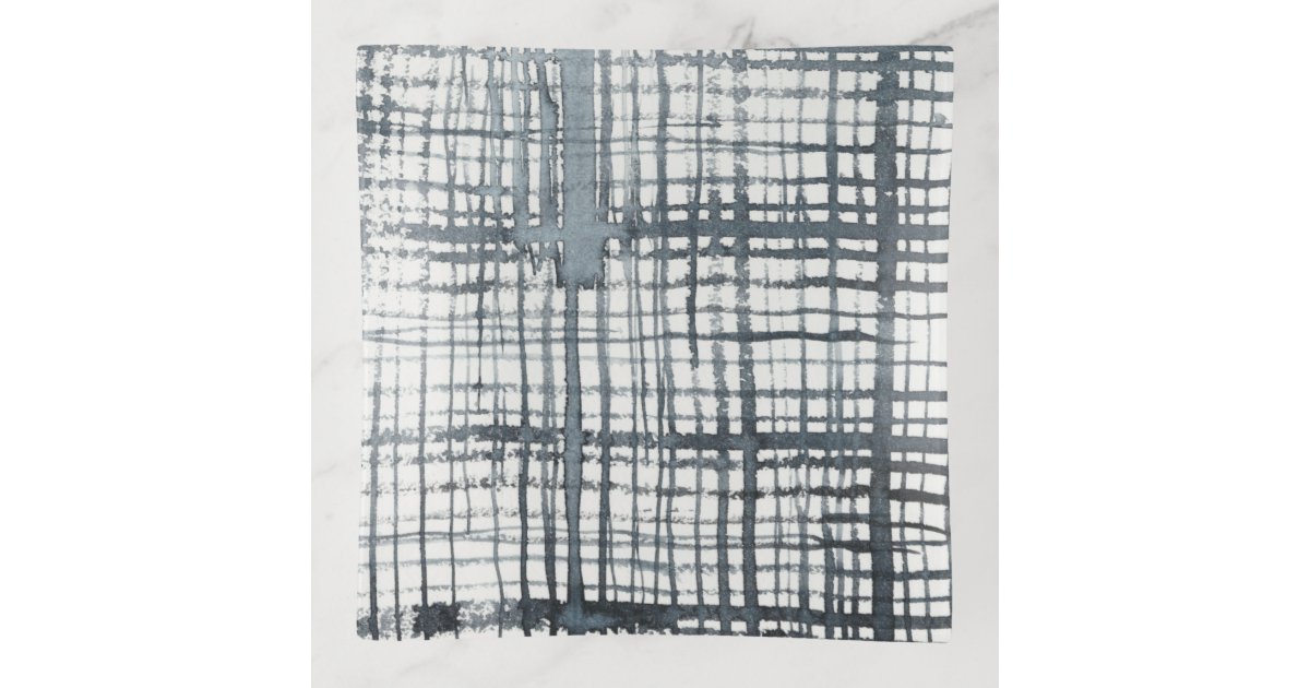 Stylus - Check Pattern Trinket Tray | Zazzle