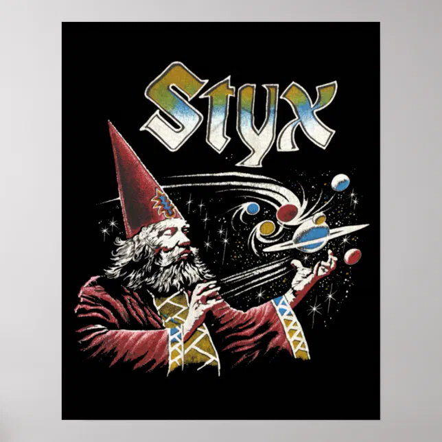 STYX Band Retro 70s Tribute Icons Poster | Zazzle