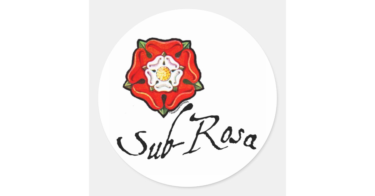 Sub Rosa Classic Round Sticker | Zazzle