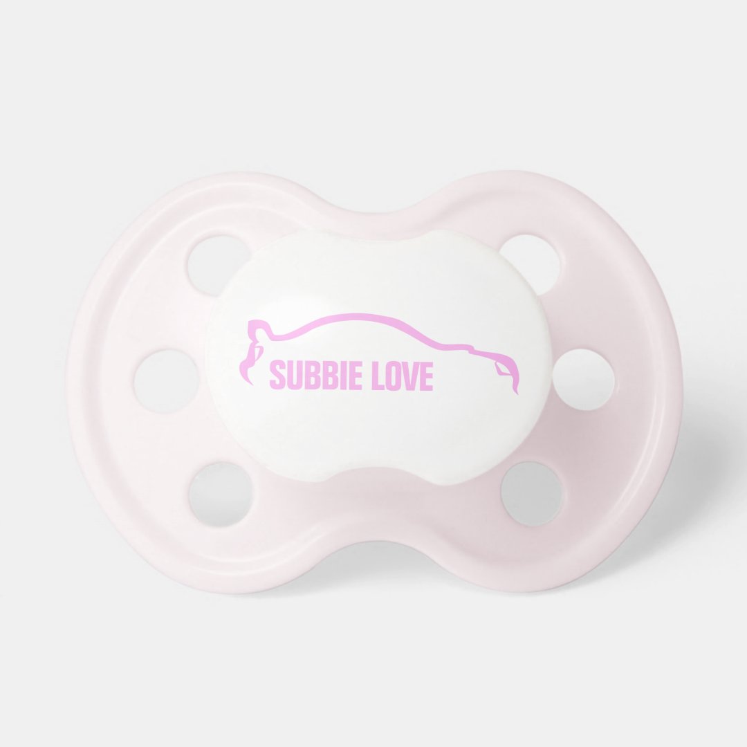 Subbie Love - STI Pink sihouette logo Pacifier | Zazzle
