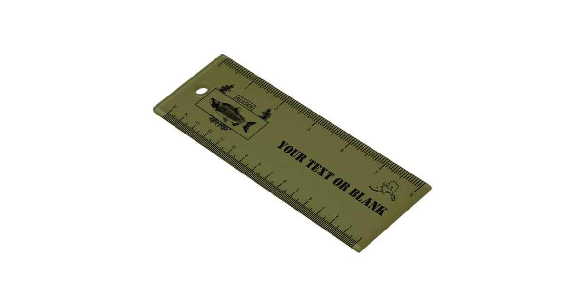 Subdued Alaska Combat Fisherman Badge Ruler | Zazzle