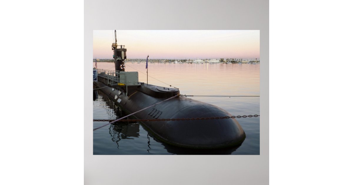 Submarine in Sunrise Poster | Zazzle