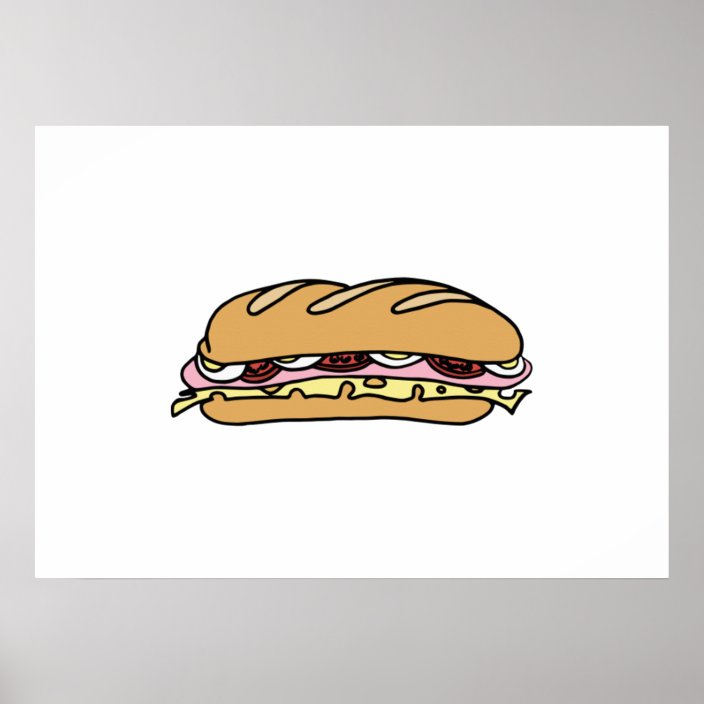 Submarine Sandwich Poster | Zazzle.com