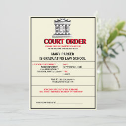 Subpeona Graduation Party Invitations | Zazzle