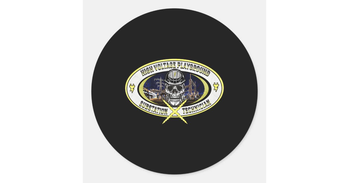 Substation Technician Classic Round Sticker | Zazzle