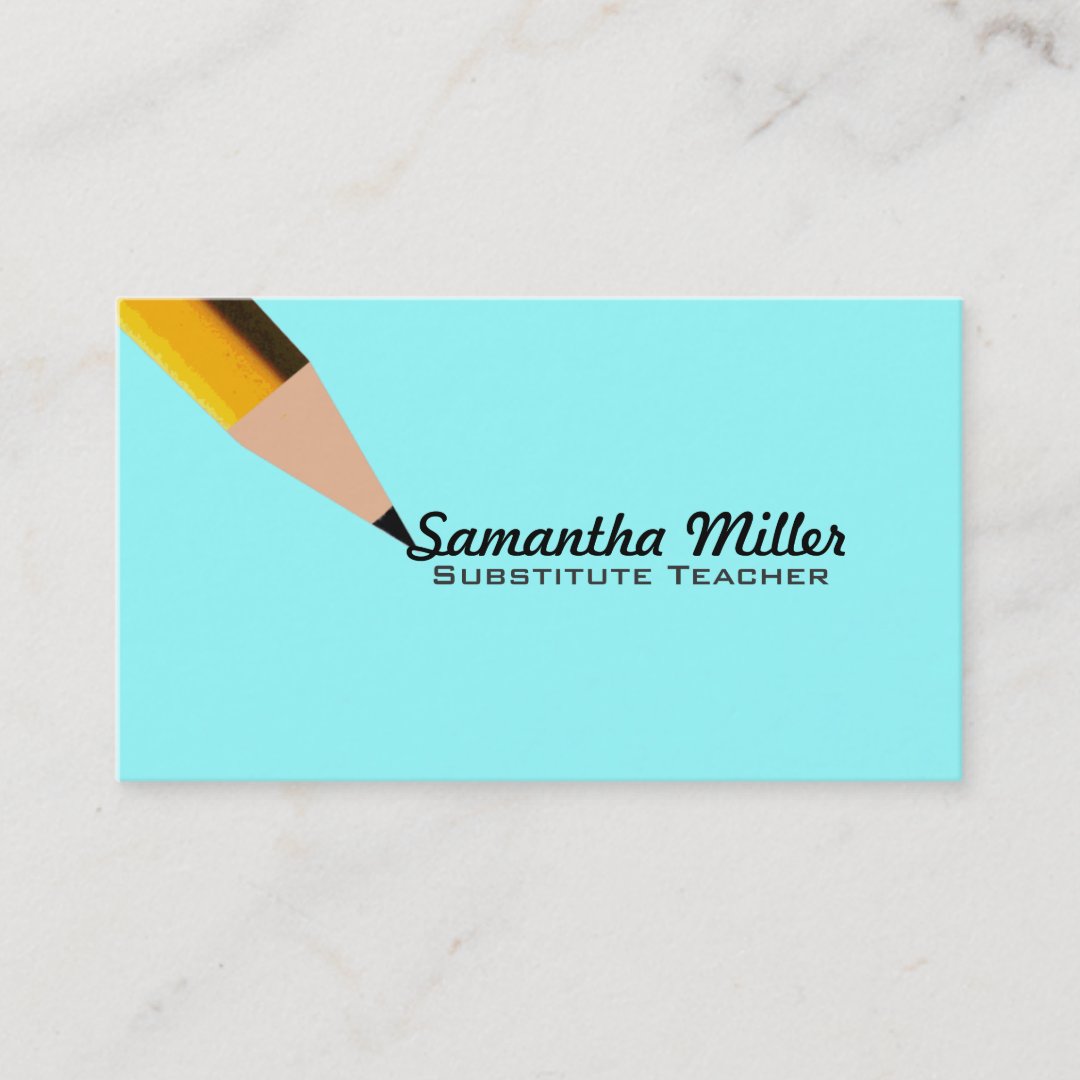 Substitute Teacher Business Cards | Zazzle