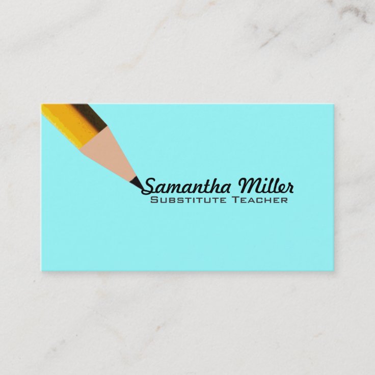 Substitute Teacher Business Cards | Zazzle