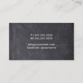 Substitute Teacher Green Apple Chalkboard Business Card | Zazzle
