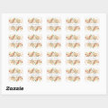 SUBTLE BLUSH PEACH PINK WATERCOLOR FLORAL WEDDING SQUARE STICKER | Zazzle