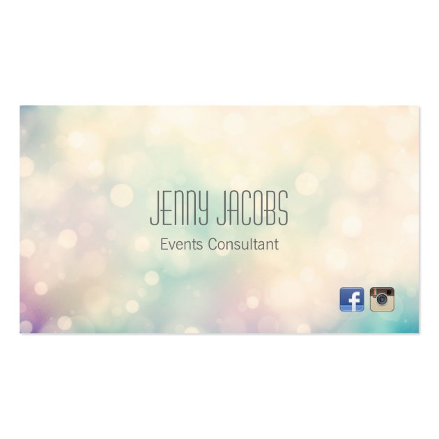 Subtle Bokeh Business Card Design Business Cards