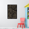 Subway Art Dining Room Rules Poster | Zazzle