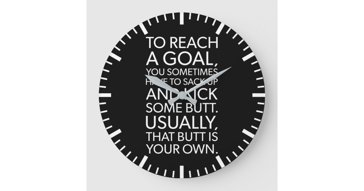 Success and Gym Motivational Large Clock | Zazzle