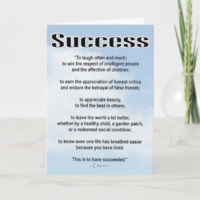 Success Card | Zazzle