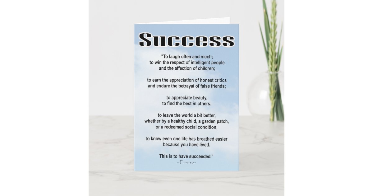 Success Card | Zazzle