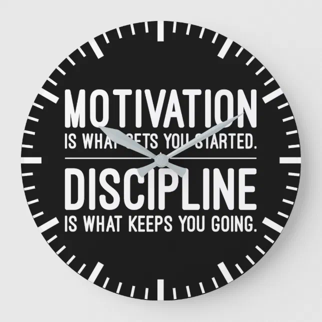 Success, Hustle, Grind and Gym Motivational Large Clock | Zazzle