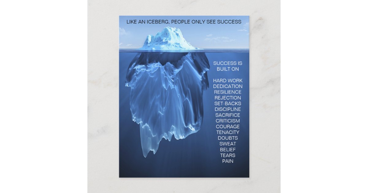 Success iceberg - motivate, inspire flyer | Zazzle