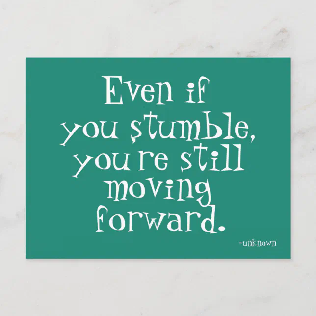 Success Inspiration - Teal Motivational Postcard | Zazzle